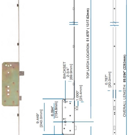 70108780 Rockwell RS Multipoint Triple Latch Lock for American Entry ...
