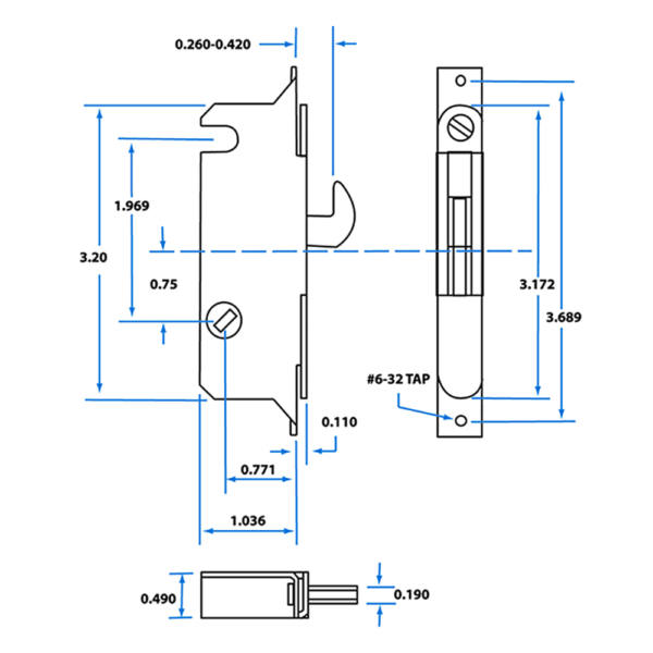 Flush Mount Sliding Door Mortise Lock | Rockwell Security