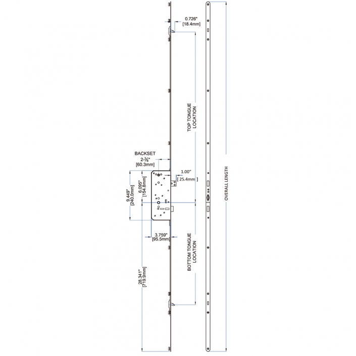 Rockwell ST Multipoint lock with Deadlocking Tongue | Stainless Steel