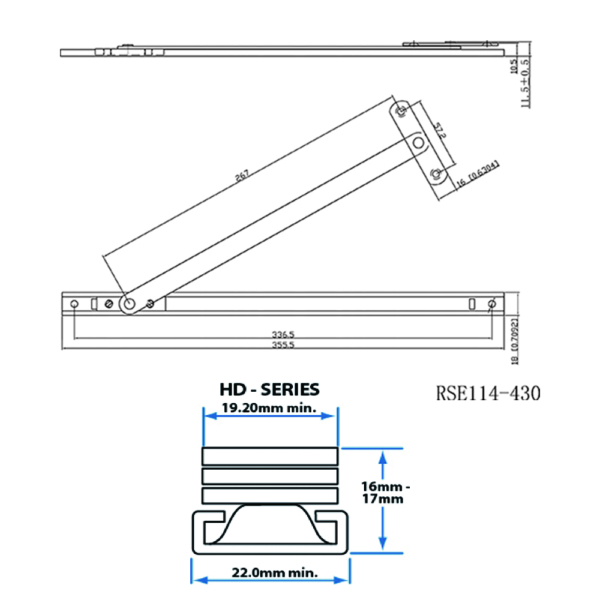 RSE14SS430 Window Restrictor Stay - Rockwell Security Inc.