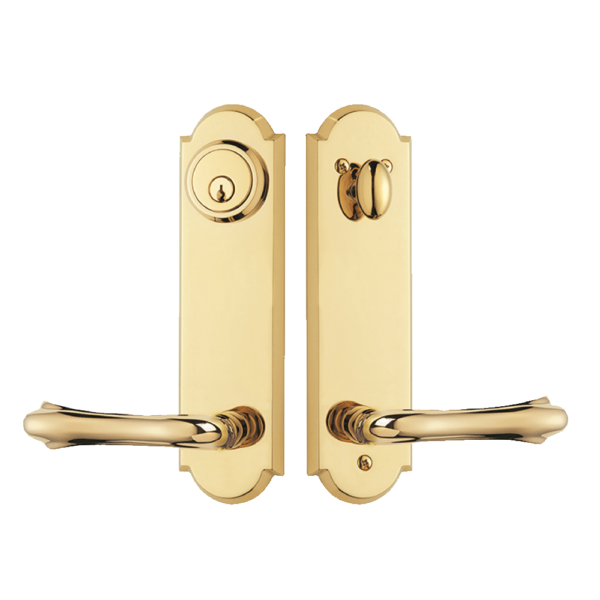 H401BLPVD Rockwell Premium Monaco Multipoint Lock Handleset with Bourne ...